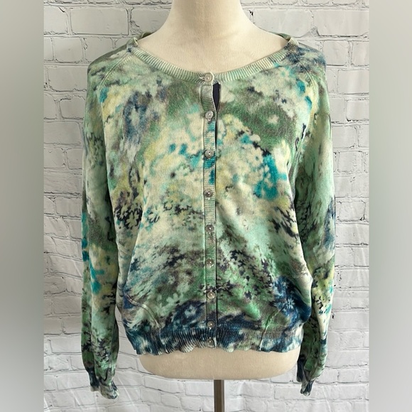 Sundance | Sweaters | Sundance Cardigan Womens Xl Blue Green Flowers ...